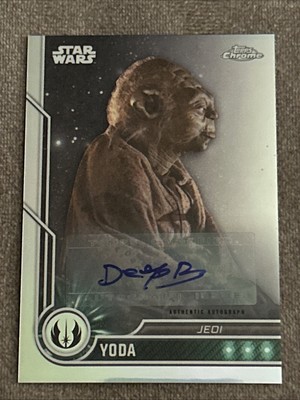 DEEP ROY as YODA AUTO REFRACTOR AUTOGRAPH 2023 TOPPS CHROME STAR WARS ...
