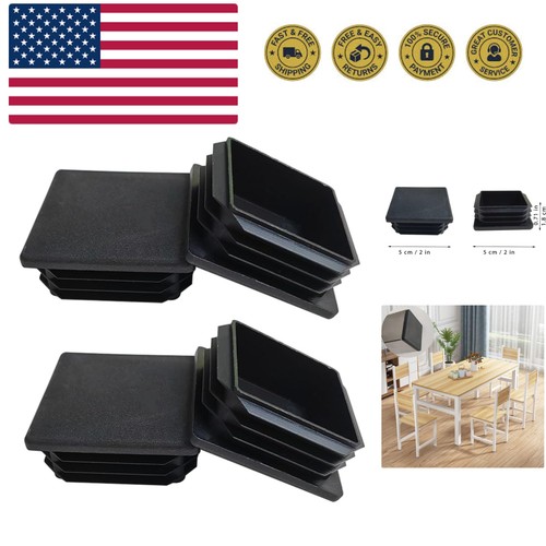 4 Pack 2'' Inch End Cap Square Tubing Black Plastic Plug,Tubing Post ...