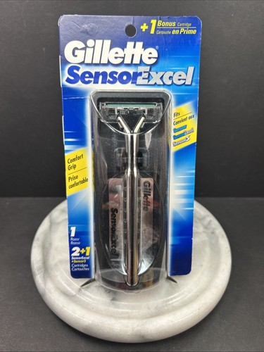 VTG Gillette SENSOR Excel Cartridge Safety Razor Orig Package NOS USA ...