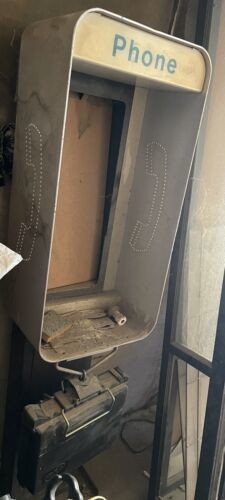 Vintage Payphone Kiosk Telephone Phone Alumin Box Coin Wall Booth Metal ...