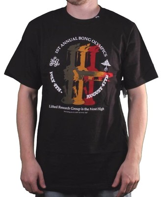 LRG Mens Black Most High 1st Annual Bong Olympics Smoking Weed T-Shirt ...