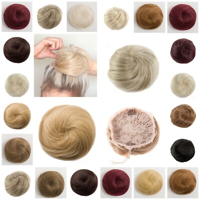 Messy Bun Hair Extension Drawstring Scrunchie Wrap Updo Natural Colours ...