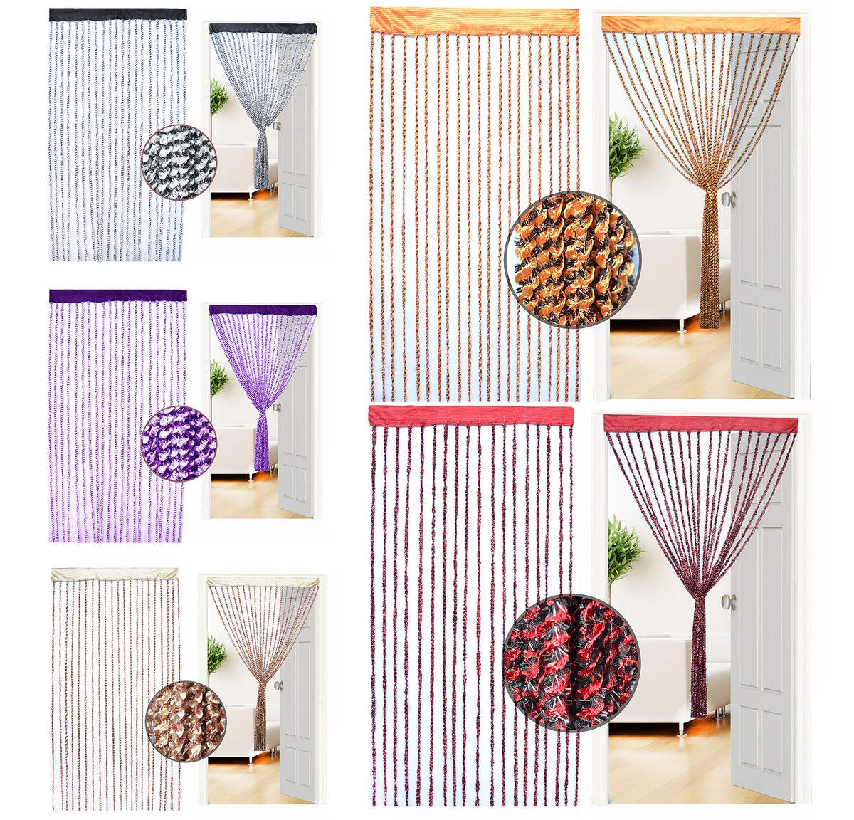 String Curtain Cheap 3x3m New Tassel Silver Line String Curtain