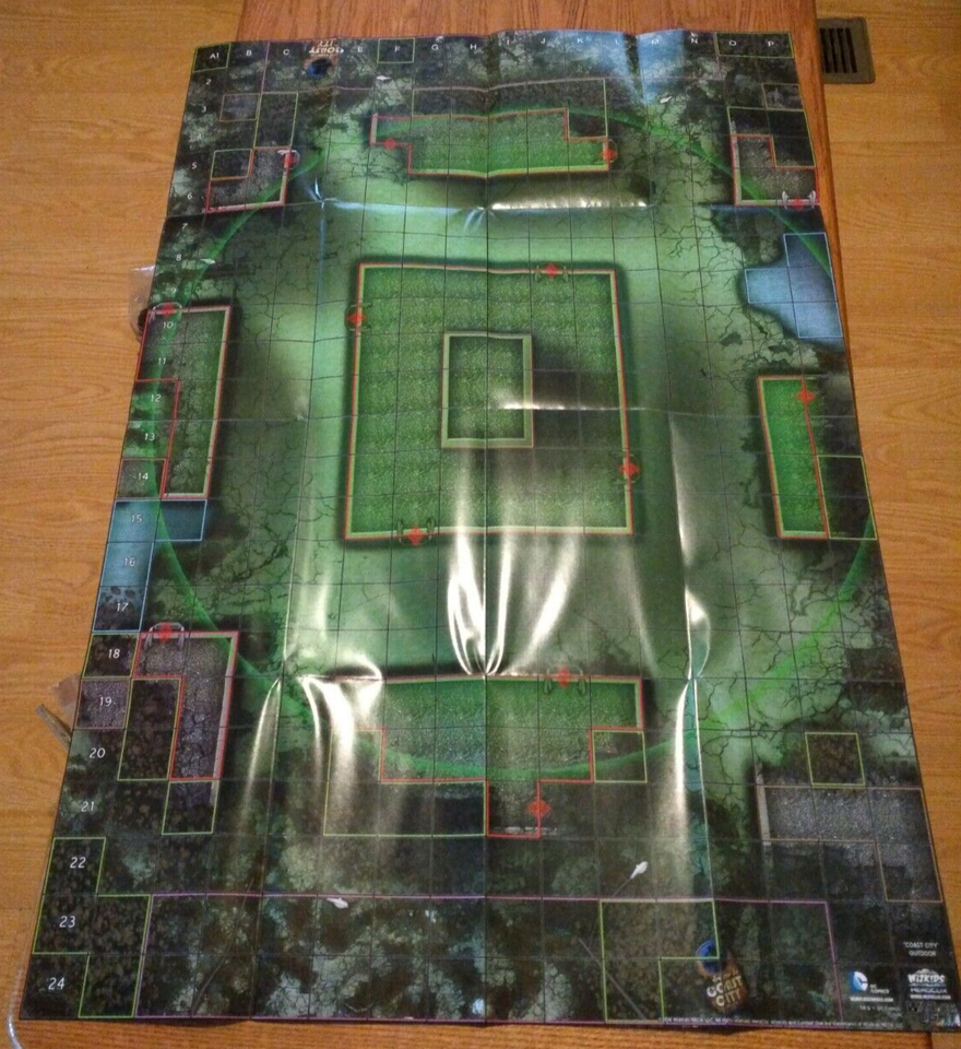 Heroclix War of Light set OP Kit 2-Sided Map! Okaara Temple/ Coast City ...