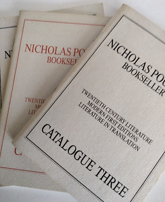 Nicholas Pounder Bookseller - Three 20th Century Literature catalogues ...