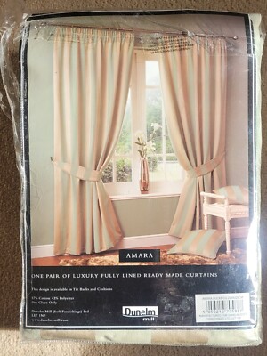 DUNELM Luxury Fully Lined Ready Made Curtains W:229cm(90") x D:229cm(90 ...