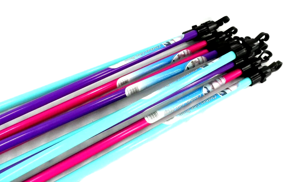 Heavy Duty Clothes Line 2.6m Prop Telescopic Washing Line Dry Extending ...