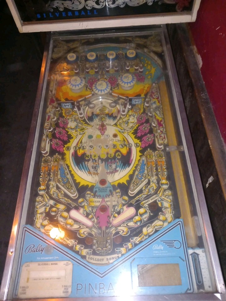 pinball machine vintage. Silverball Mania,Bally Manufacturing Corp ...