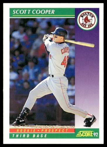 1992 Score Scott Cooper Rookie Boston Red Sox #876 | eBay UK