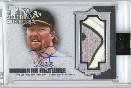 Mark McGwire 2019 Topps Dynasty Dynastic Deed Patch Autograph Card #DAP ...