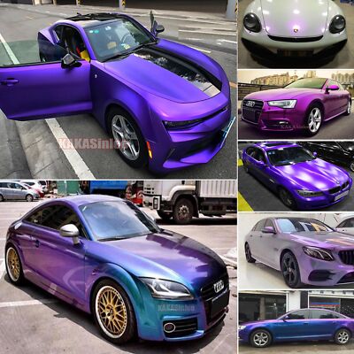 Full Car Wrap PUR Magic Satin Mirror Chrome Pearl Gloss Glitter Vinyl ...