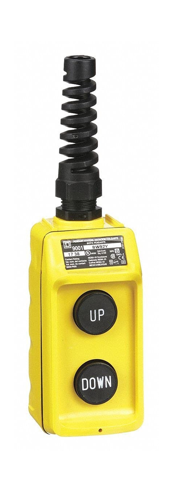 Square D 2-Button Up/Down Pendant Push Button Station, 2NO, NEMA Rating ...