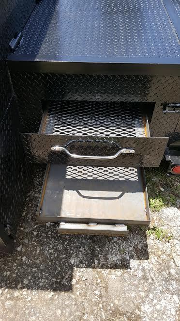 Chicken Flipper Smoke House BBQ Smoker w Side Grill Trailer Food Truck ...