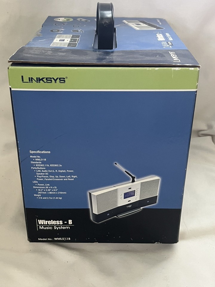 LINKSYS 2.4Ghz 802.11b Wireless-B Music System WMLS11B Digital Media ...