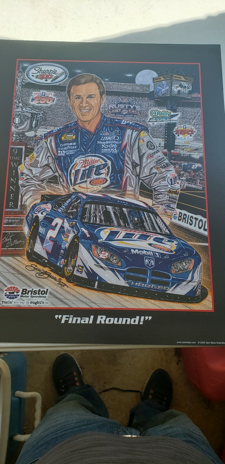 SAM BASS PRINT RUSTY WALLACE "FINAL ROUND" BRISTOL 2005 21" x 27" | eBay
