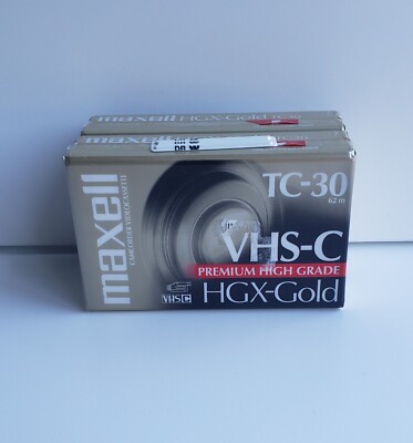 Maxell TC-30, VHS-C, Premium High Grade HGX-Gold, New and Sealed | eBay