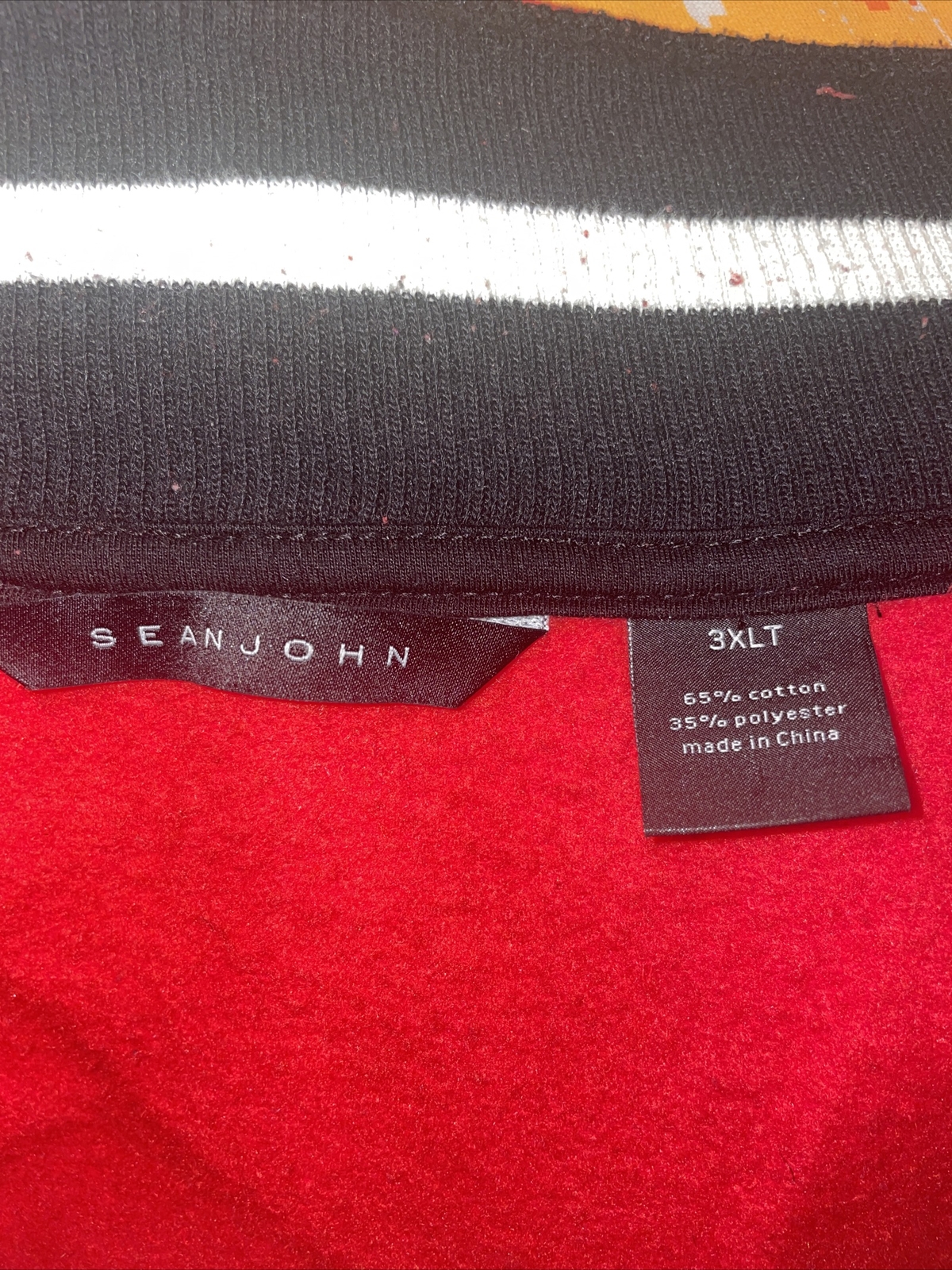 Sean John Men's Size 3XLT Jacket Red/Black/White Cott… - Gem