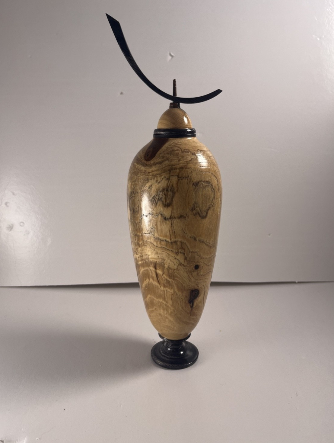 John Mascoll Signed 2013 Ambrosia Maple Vessel Wooden Art Sculpture
