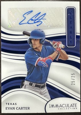 EVAN CARTER 2023 IMMACULATE BLUE CLEARLY AUTOGRAPH AUTO 25/25 - Bookend ...