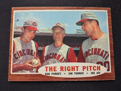 1962 Topps Baseball Card # 263 The Right Pitch - Cincinnati Reds (EX ...
