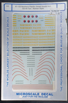 Microscale | No. 87-133 | HO Northern Pacific Diesel Hoods GE-44 Ton ...
