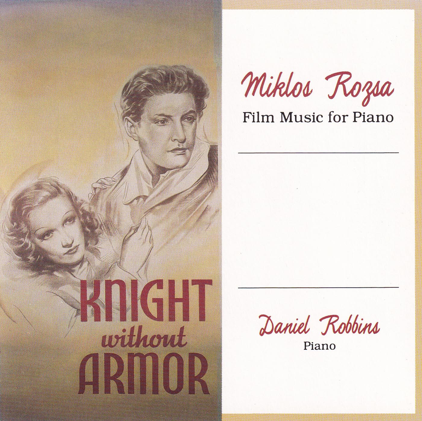 KNIGHT WITHOUT ARMOR Miklos Rozsa Soundtrack CD SirH70 720258705723 ...