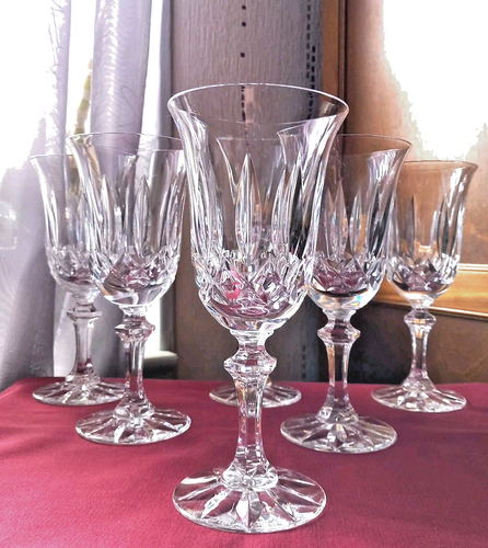 6 Crystal Wine Glasses By Daum Beaugency Model Signed H 16 Cm | eBay