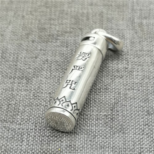 925 Sterling Silver Cylinder Locket Pendant Prayer Wish Memory Box | eBay