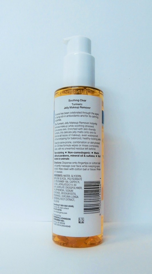 Neutrogena Soothing Clear Turmeric Jelly Makeup Remover 5oz Calm Acne ...