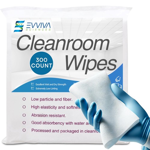Cleanroom Wipes 9x9 300 Pack, Low-Lint, Electronics Lab Cleaning ...