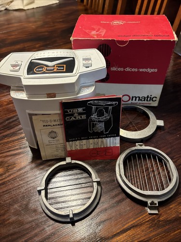 Veg-O-Matic Food Preparer Popeil Brothers Vintage 1969 Original Box & Manual | eBay