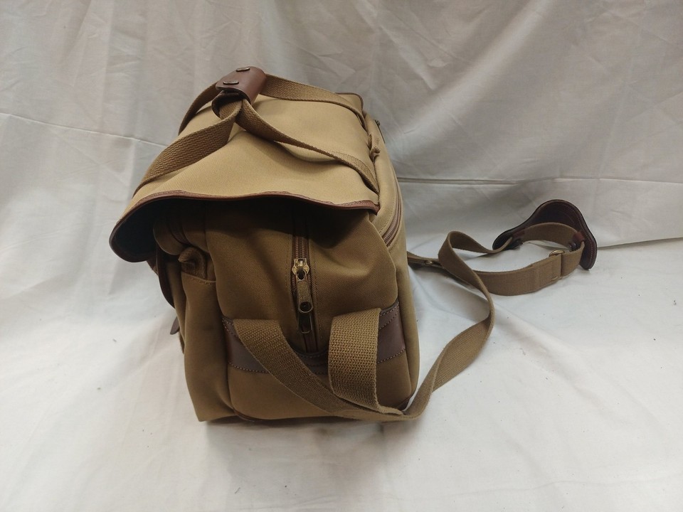 Billingham Canvas Camera Bag Beige with Leather Trim Shoulder Strap ...