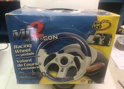 Playstation Mad Catz MC2 Racing Steering Wheel PlayStation 1 2 Ps1 Ps2 ...