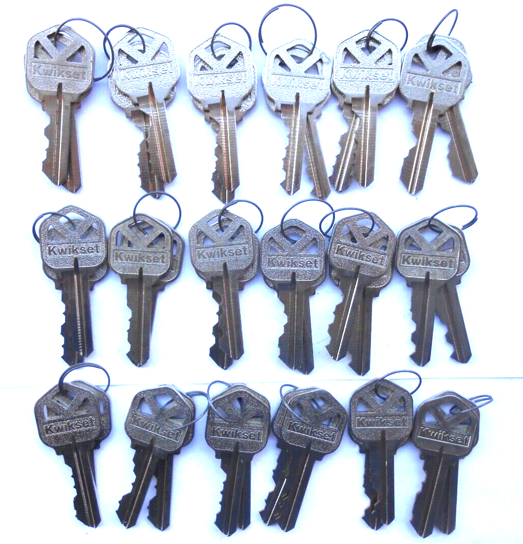 18 Pair 36 keys Kwikset KW1 Original Factory Precut Keys Locksmith | eBay