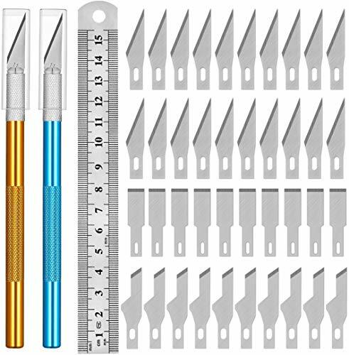 Kit 40 Exacto Knife Set Blades Refill Ruler Xacto for Craft Cutting and ...