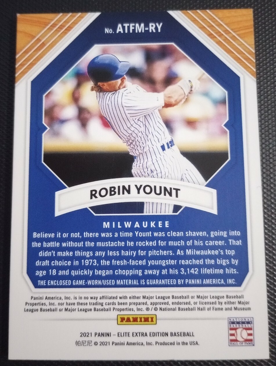 2021 Panini Elite Extra Edition Robin Yount All-Time First Round Patch ...
