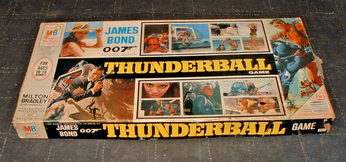 Vintage Thunderball James Bond 007 Board Game 1965 Milton Bradley ...