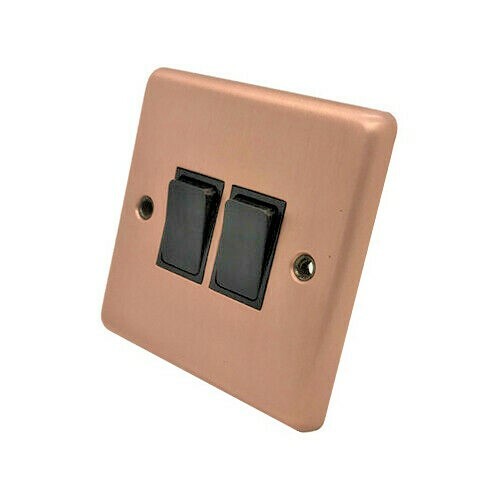Brushed Matt Satin Copper Plug Sockets Light Switches Dimmers - Whole ...