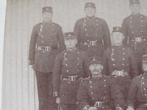 ANTIQUE PHOTO CABINET CARD ROYAL SKARABORG REGIMENT SWEDEN SOLDIER ...