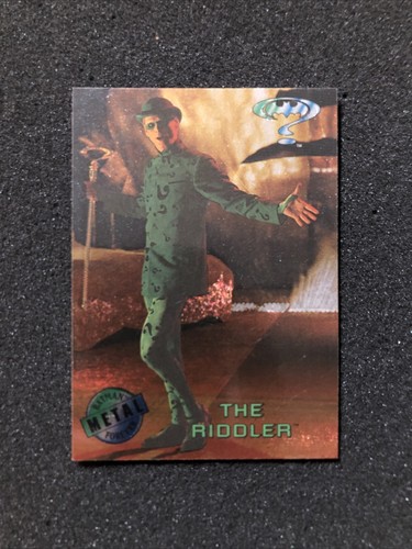 1995 DC Batman Forever Fleer Metal THE RIDDLER #4 Insert MOVIE PREMIERE ...