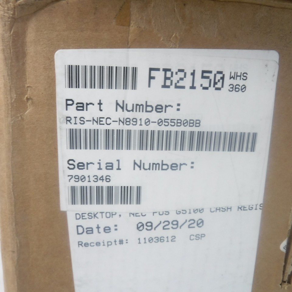 Refurbished NEC POS System Dual Display w/MRS, Skylake, OS N8910 ...