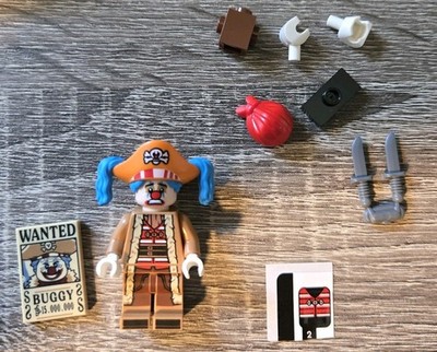 Lego One Piece Buggy The Clown Minifigure +Wanted Sign From 75637 | eBay