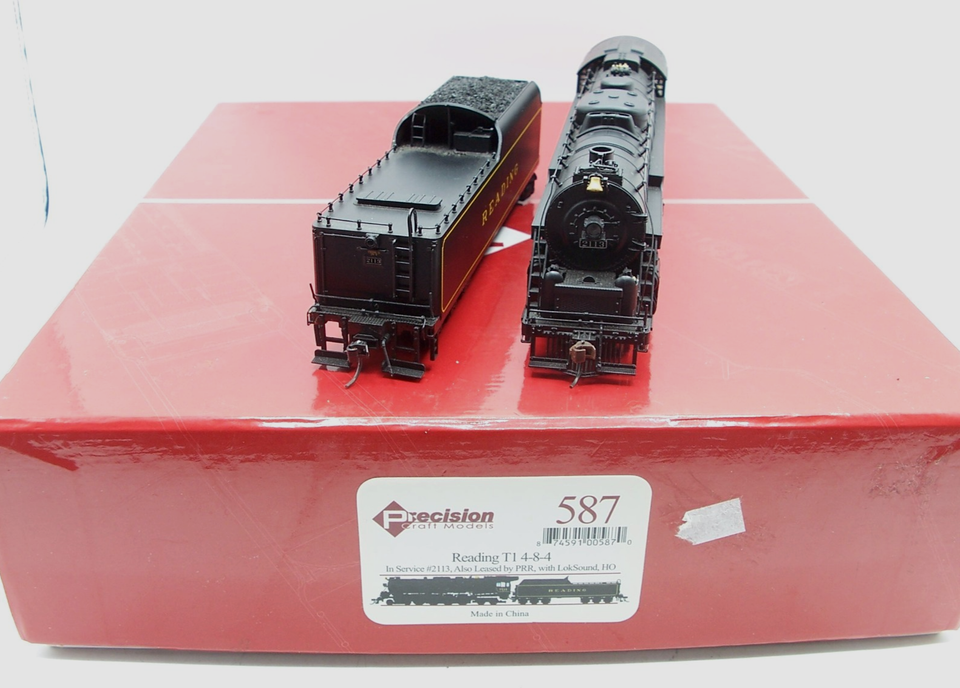 Precision Craft Models Reading T1 4-8-4 2113 with LokSound HO Scale ...