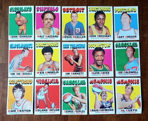 1971-72 Topps Basketball 15 Card Lot (Commons) | eBay