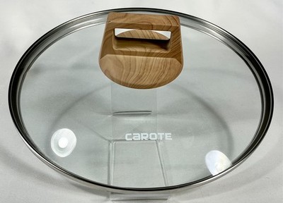CAROTE Glass Lid Only 10” Plastic Woodgrain Handle Vented Replacement ...