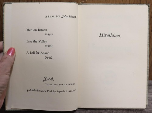 WW II HIROSHIMA BY JOHN HENRY PUBLISHED 1946 HC PUB THE RYERSON PRESS ...