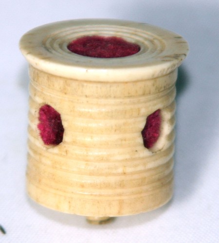 Original ANTIQUE c1800's Victorian~~NEEDLE SHARPEN EMERY ~~from work ...