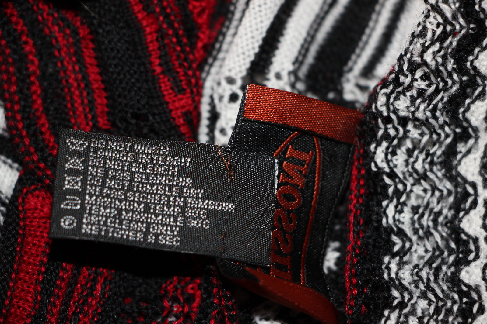 Missoni Black Multi Zig Zag Wool-Blend Poncho Sweater Cape $385 Made in ...