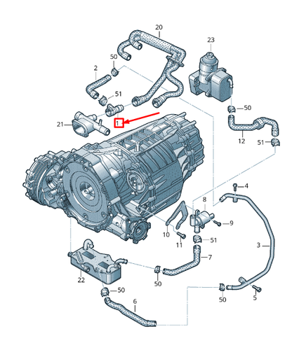 AUDI A6 Avant C7 Cooling Pipe Quick Acting Coupling 4G0122293AB NEW ...