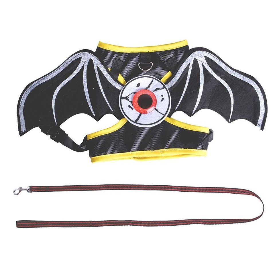 Polyester Cat Bat Wings With Leash Dog Bat Wing Traction Rope Halloween ...